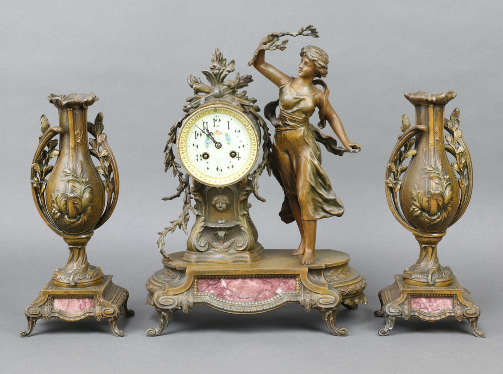 A French Art Nouveau clock garniture set comprising 8 | 17th May 2023 ...