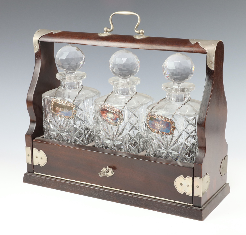 A modern 3 bottle tantalus with silver plated mounts | 15th June 2023 ...