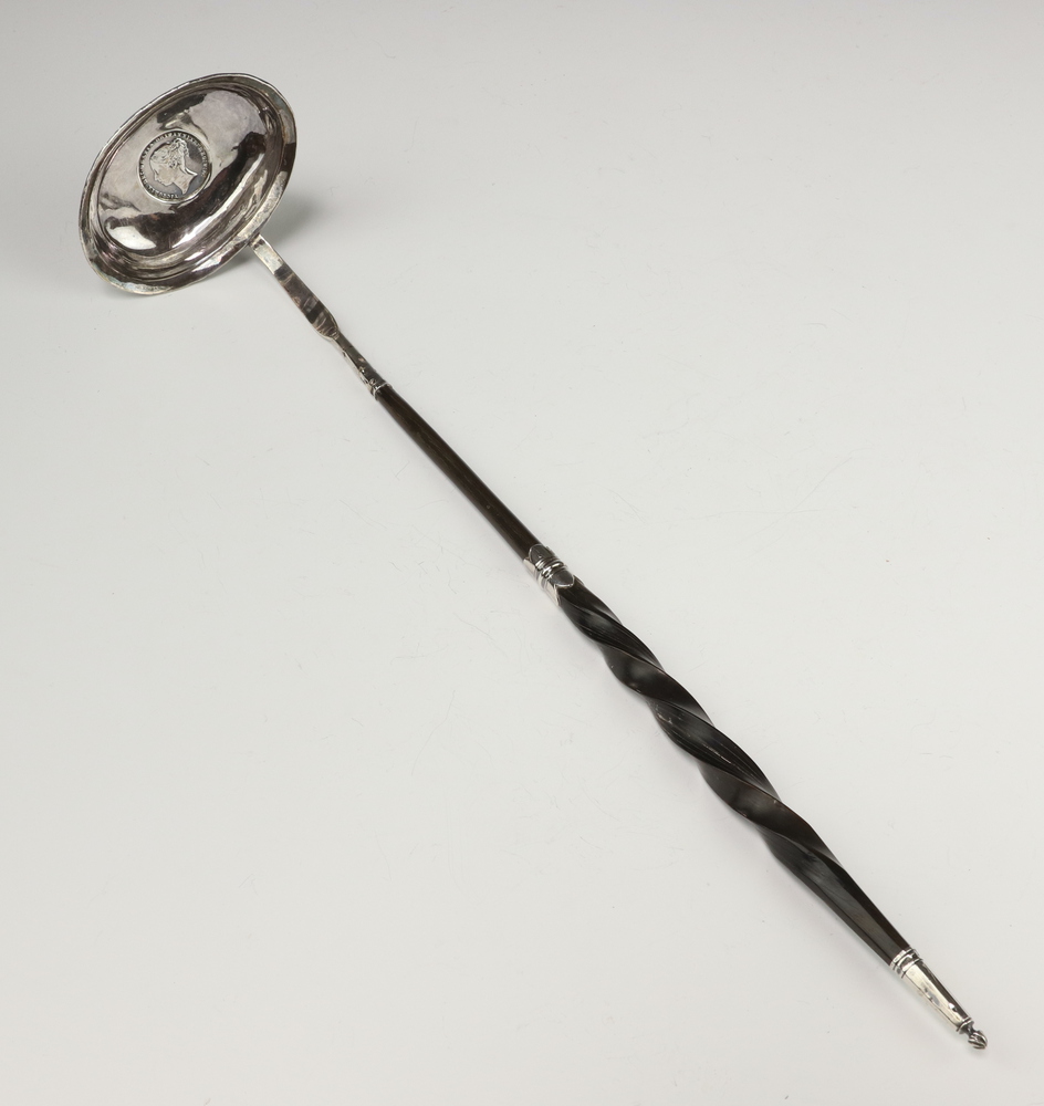 A Victorian white metal mounted whale bone punch ladle | 13th July 2023 ...