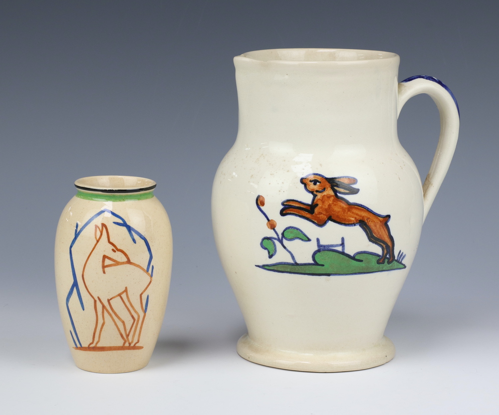 An Ashtead Pottery jug decorated with a hare BCM/ASHTD | 13th July 2023 ...
