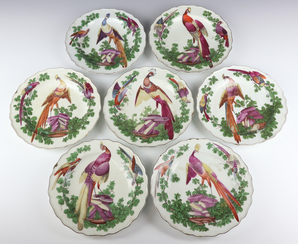 Seven Chelsea plates circa 1758-70 decorated exotic | 10th August 2023 ...