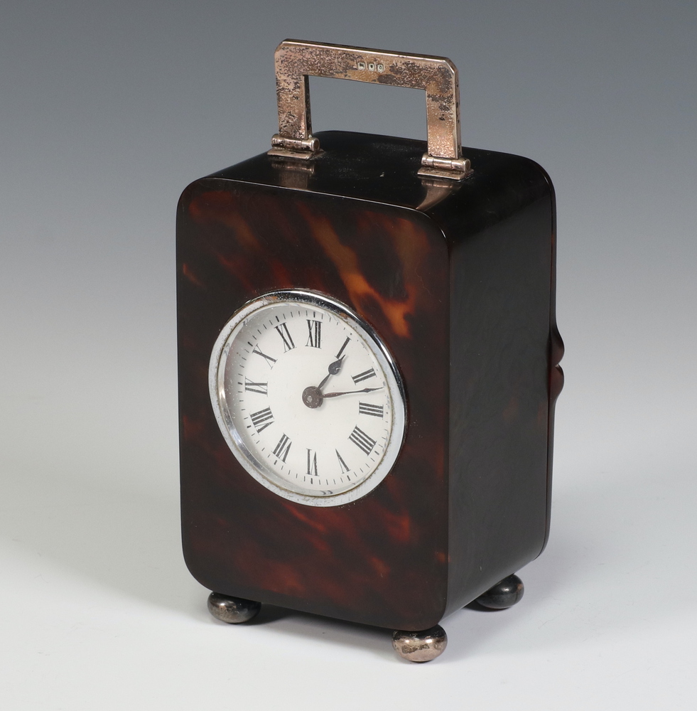 A silver mounted tortoiseshell timepiece with swing | 6th September ...