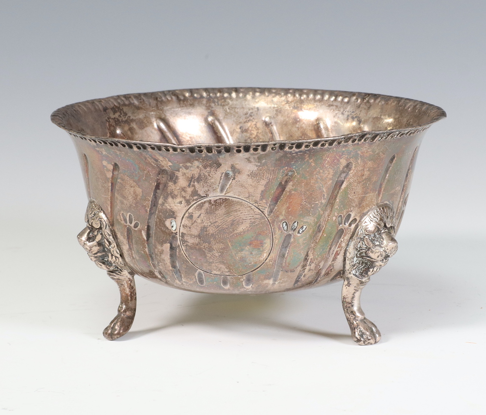 A silver repousse bowl with lion knees and claw feet | 6th September ...