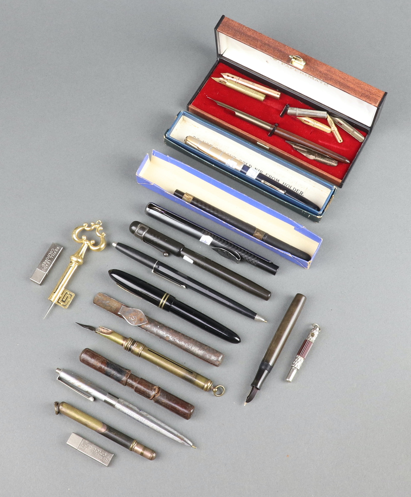 An Edwardian brass propelling dip pen, minor pens, | 5th October 2023 ...