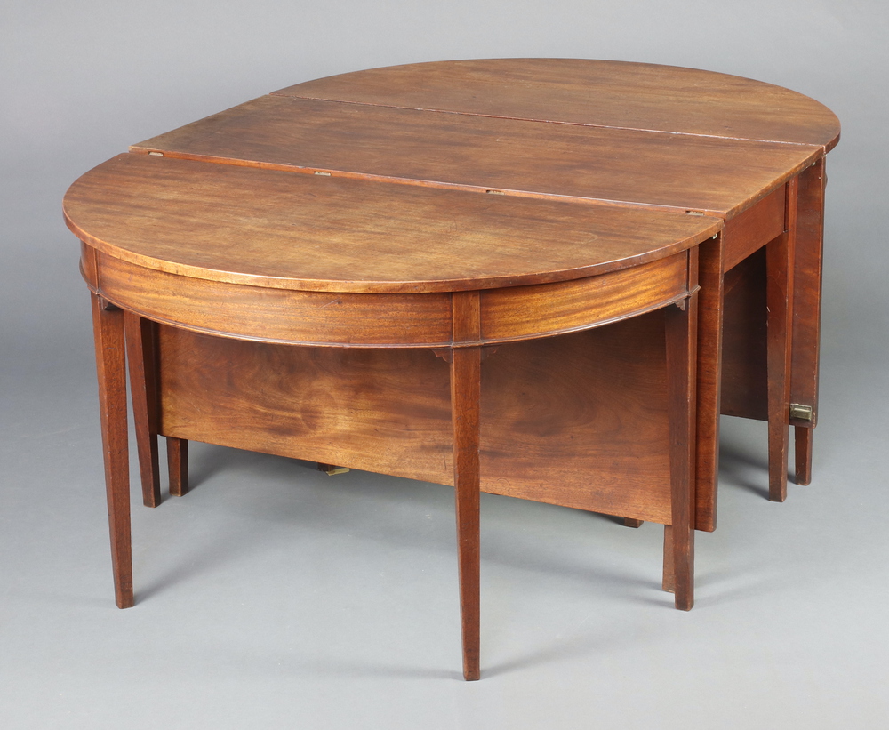 A Georgian mahogany drop flap D end dining table, | 5th October 2023 ...