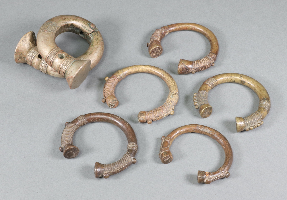 Five various "Benin" bronze bangles together with a | 1st November 2023 ...