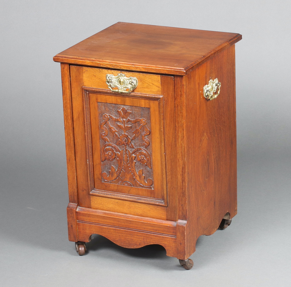 A Victorian carved walnut coal purdonium complete with | 1st November ...