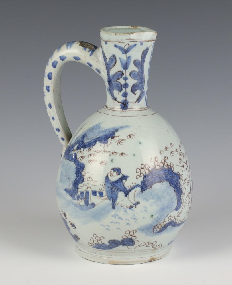 A 19th Century Delft jug decorated with figures in | 29th November 2023 ...