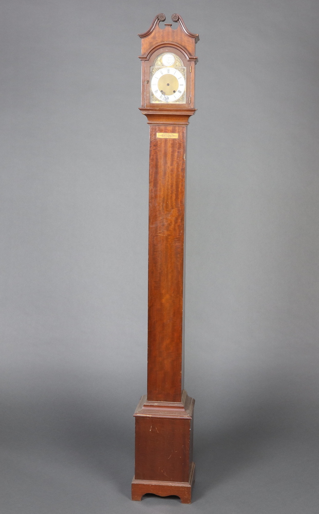A 1920's miniature long case clock, the 11cm arched | 29th November ...