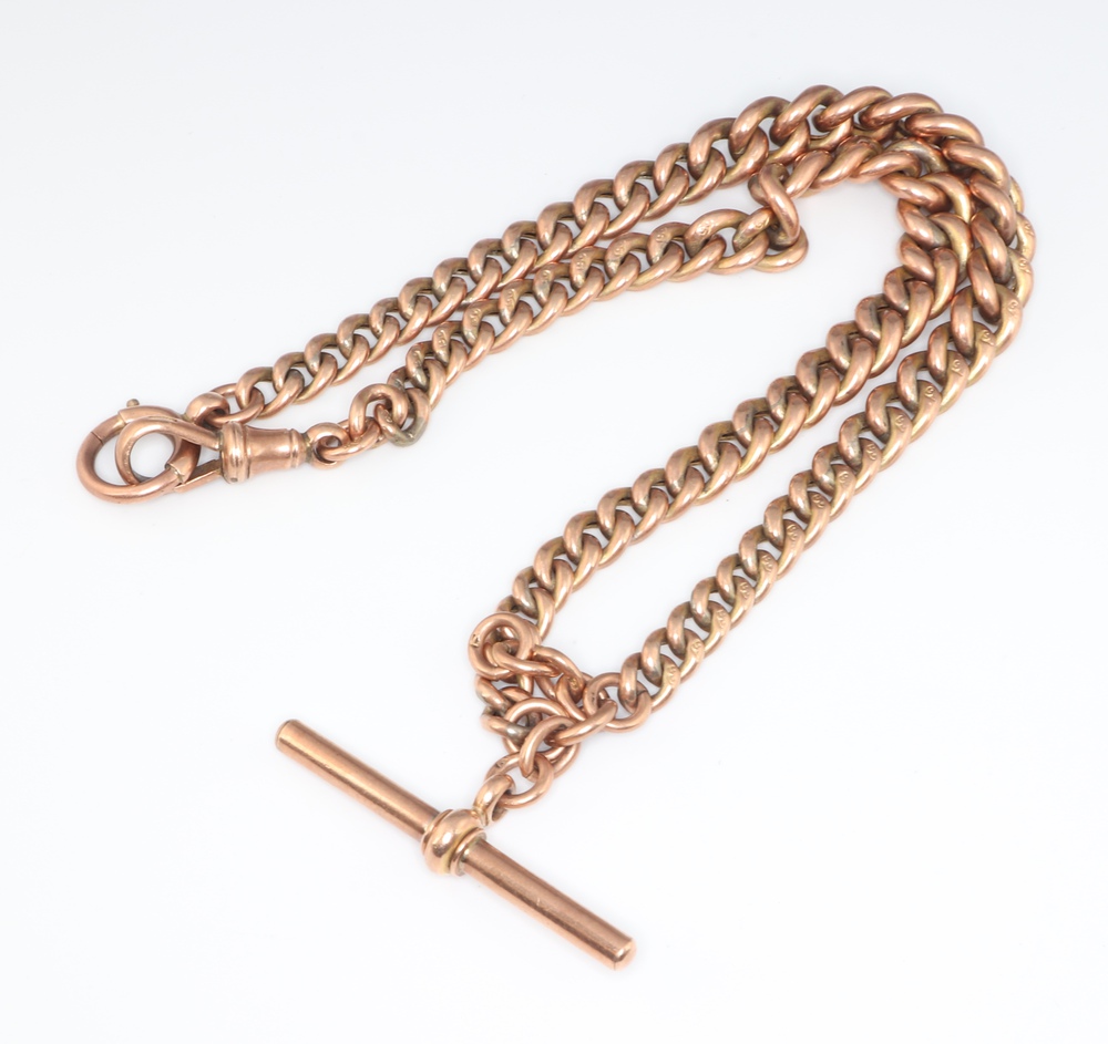 A 9ct yellow gold Albert with T bar and 2 clasps 35cm, | 25th January ...