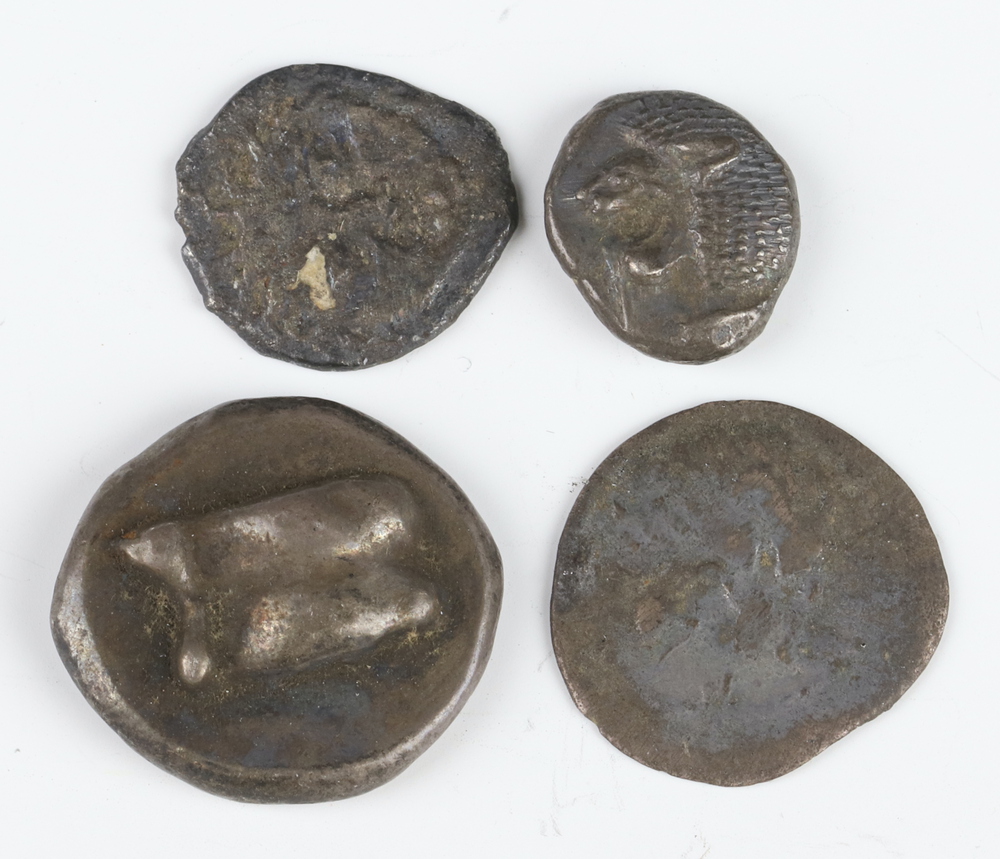 Ancient Greek, 4 silver obol coins, 1 of the 4 coins | 25th January ...