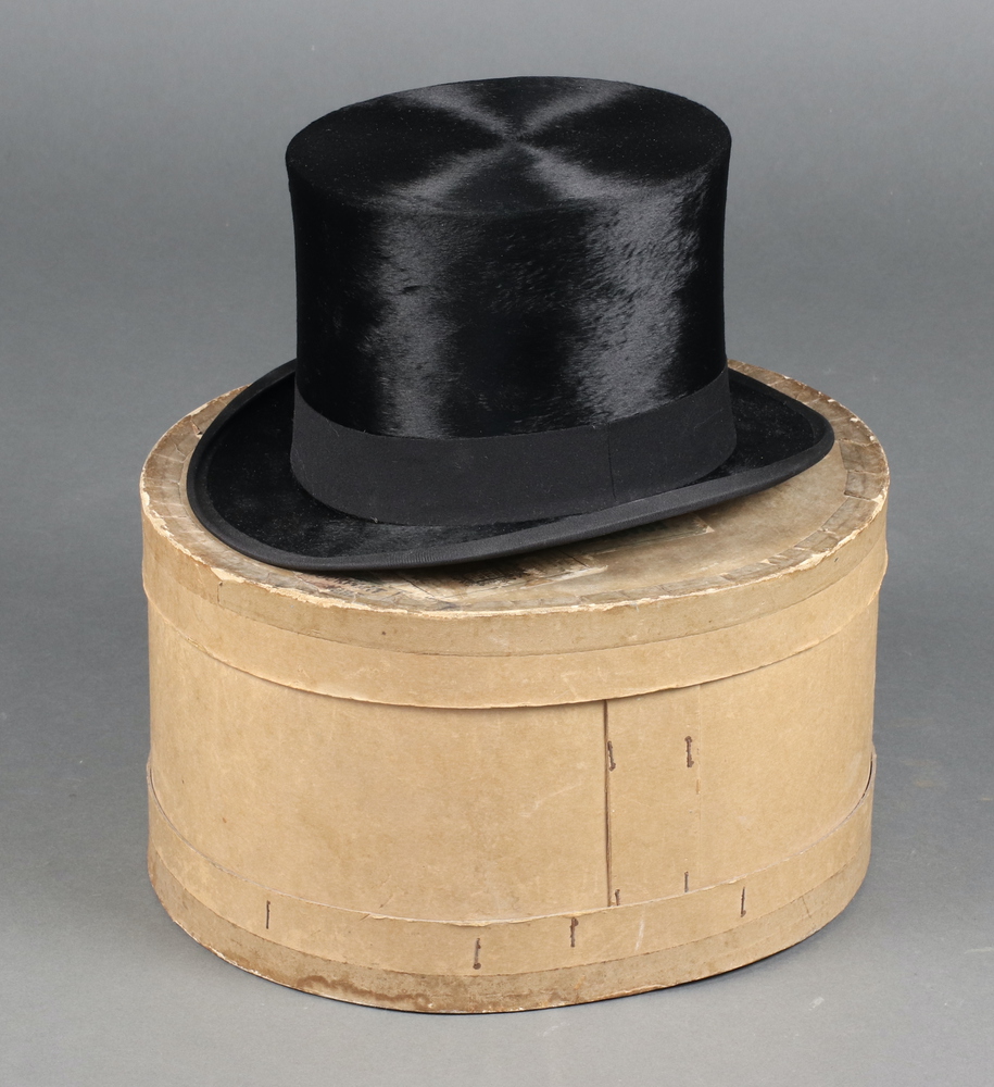 Christie, a gentleman's black top hat, size 7, | 25th January 2024 ...