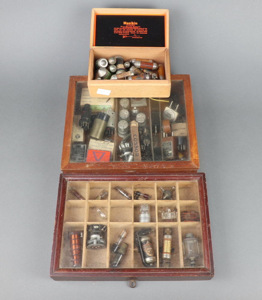 Two display units containing fuses, crystals, German | 24th January ...