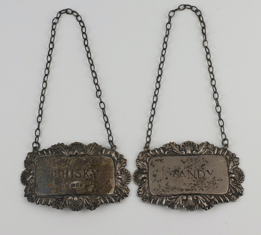 Two silver spirit labels London 1974 and 1975, Whisky | 21st March 2024 | Denhams