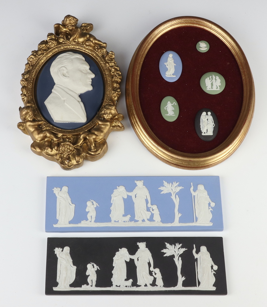 A pair of Wedgwood Jasper plaques, black basalt and | 21st March 2024 ...
