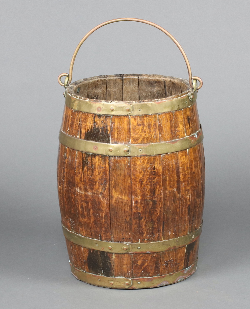 A 19th Century oak coopered barrel with swing handle | 17th April 2024 ...