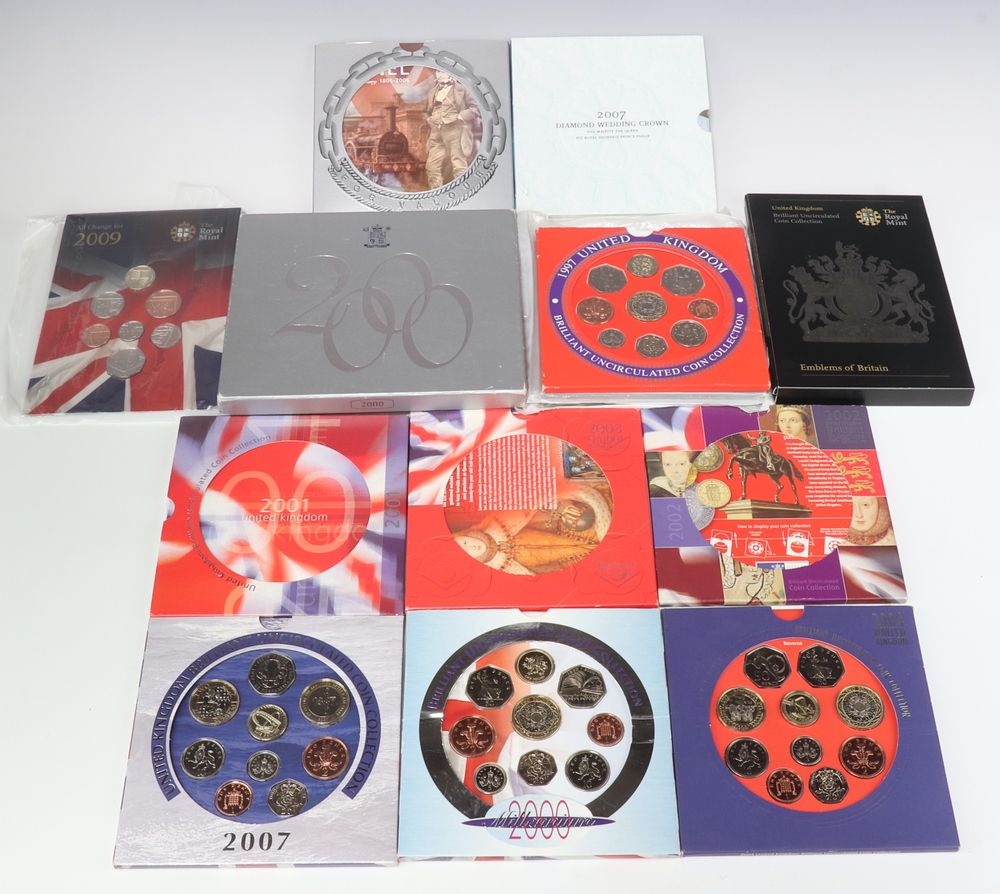 Fourteen GB proof coin sets - 1997, 99, 2000 x 2, | 15th May 2024 | Denhams