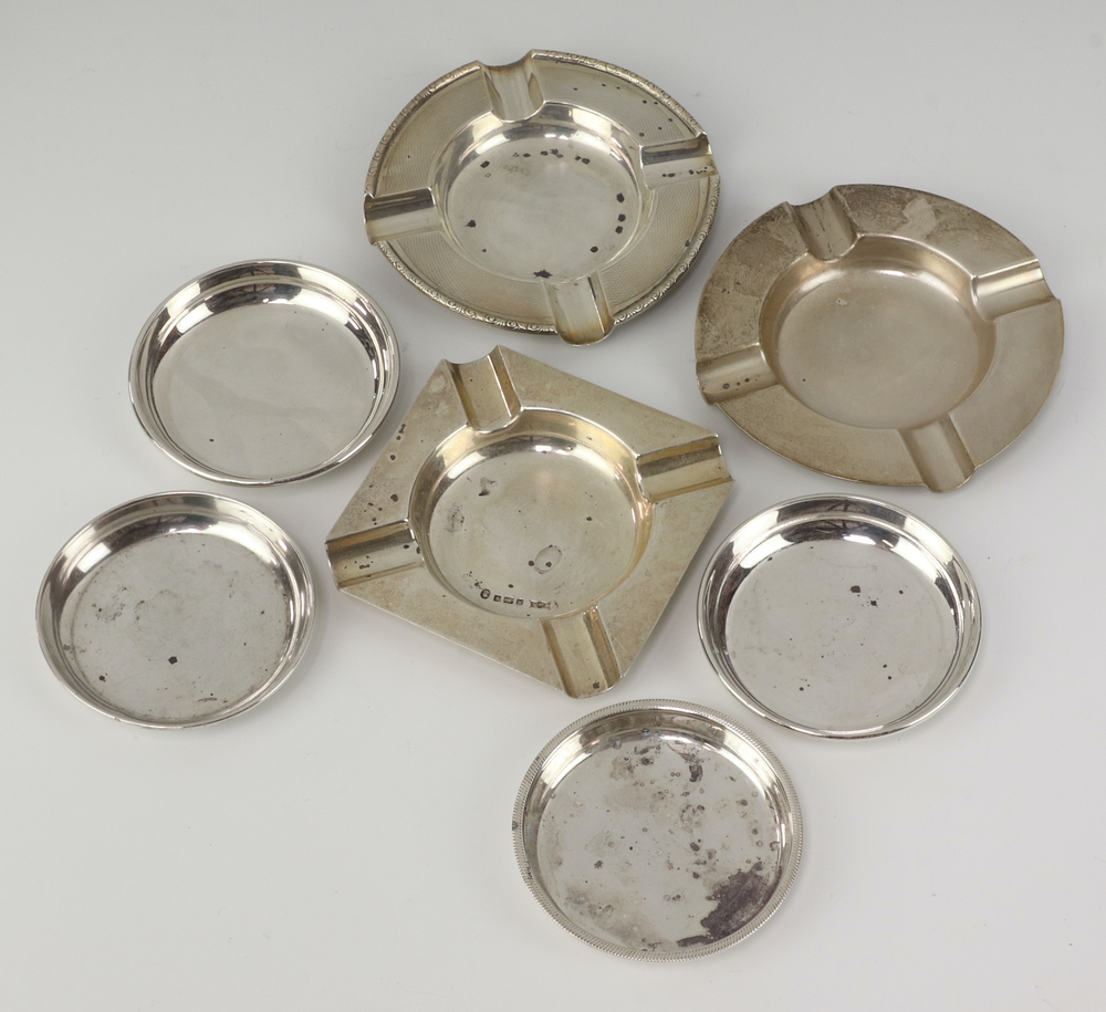Two silver ashtrays, a white metal ashtray, 2 1977 | 15th May 2024 ...