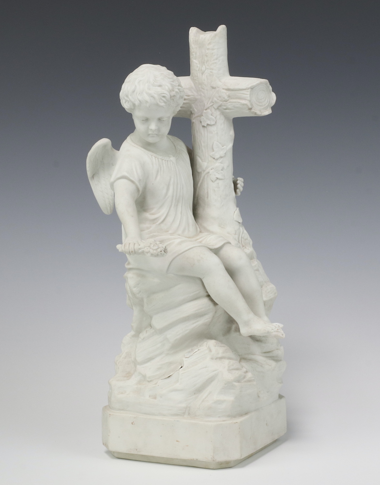 A French Parian figure of an angel seated by a cross | 15th May 2024 ...
