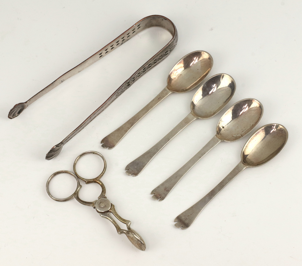 Four early silver dog nose tea spoons (marks rubbed), | 15th May 2024 ...