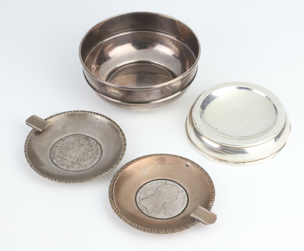 A silver dish Sheffield 1924, 2 coin set ashtrays and | 12th June 2024 ...