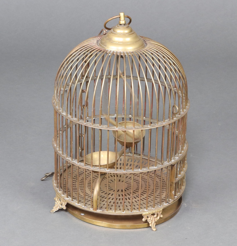 A reproduction Victorian gilt metal bird cage with | 10th July 2024 ...