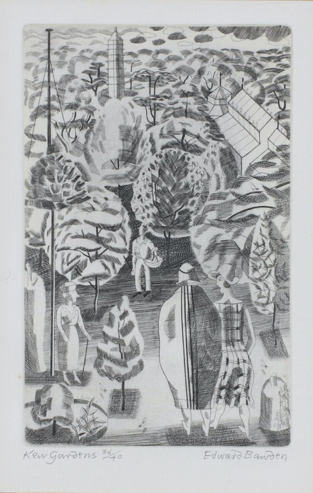 **Edward Bawden (British 1903-1989) etching "Kew | 10th July 2024 | Denhams