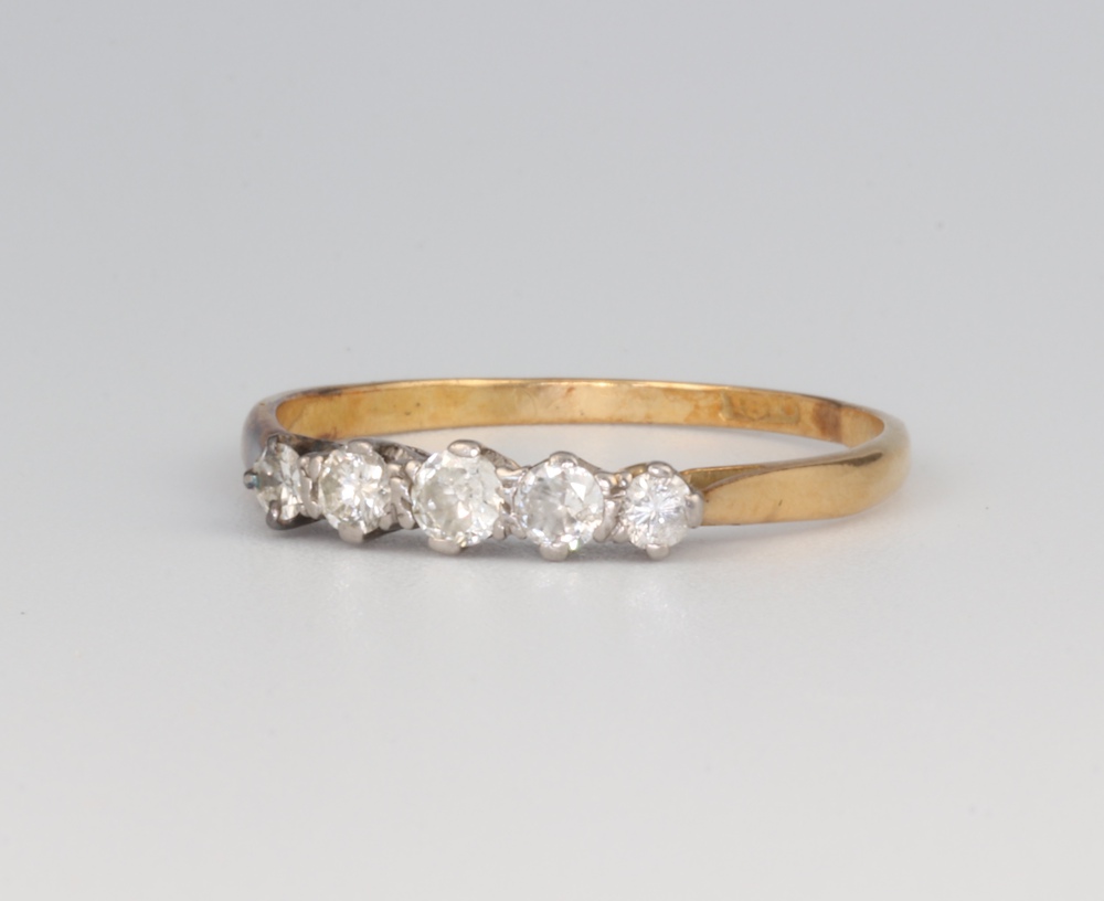 A yellow metal 18ct 5 stone diamond ring approx. | 7th August 2024 ...