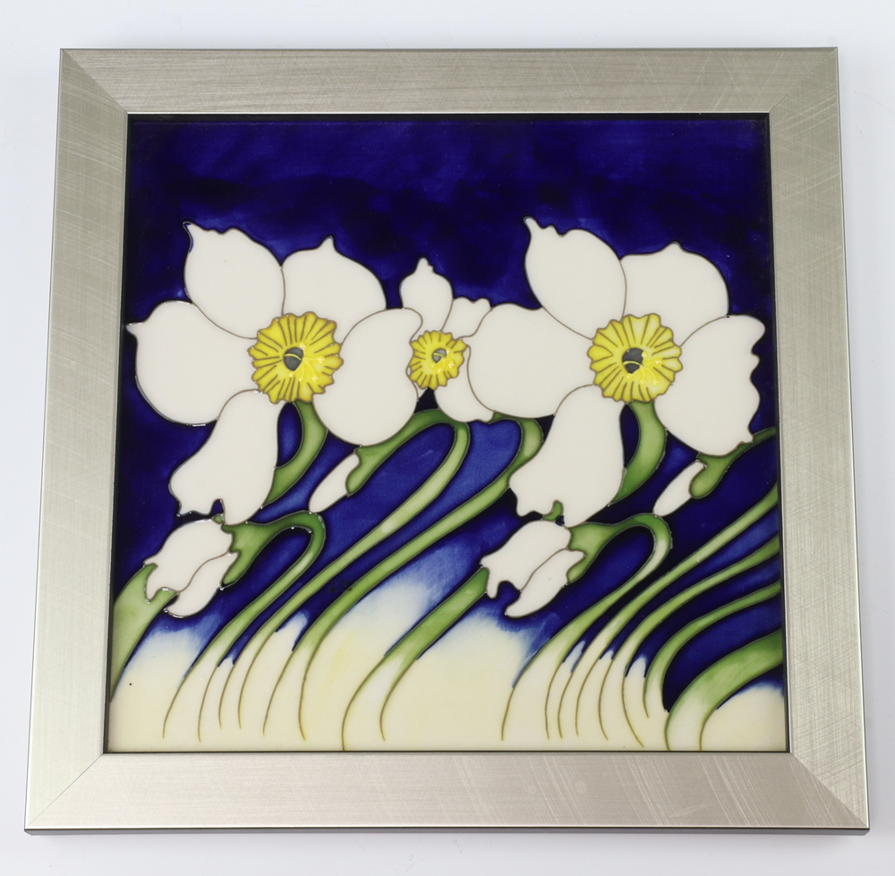 A Moorcroft tile decorated with flowers, dated 2014, | 7th August 2024 ...