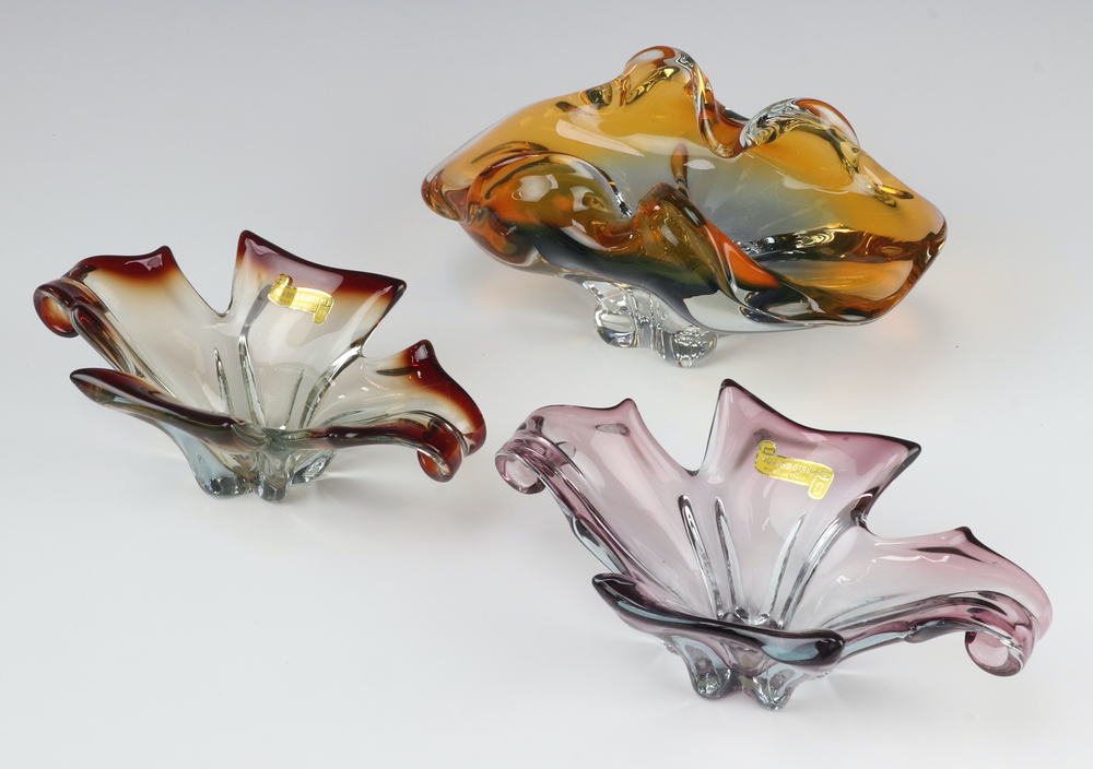 A Murano glass dish 20cm, ditto 19cm and another 18cm | 5th September ...