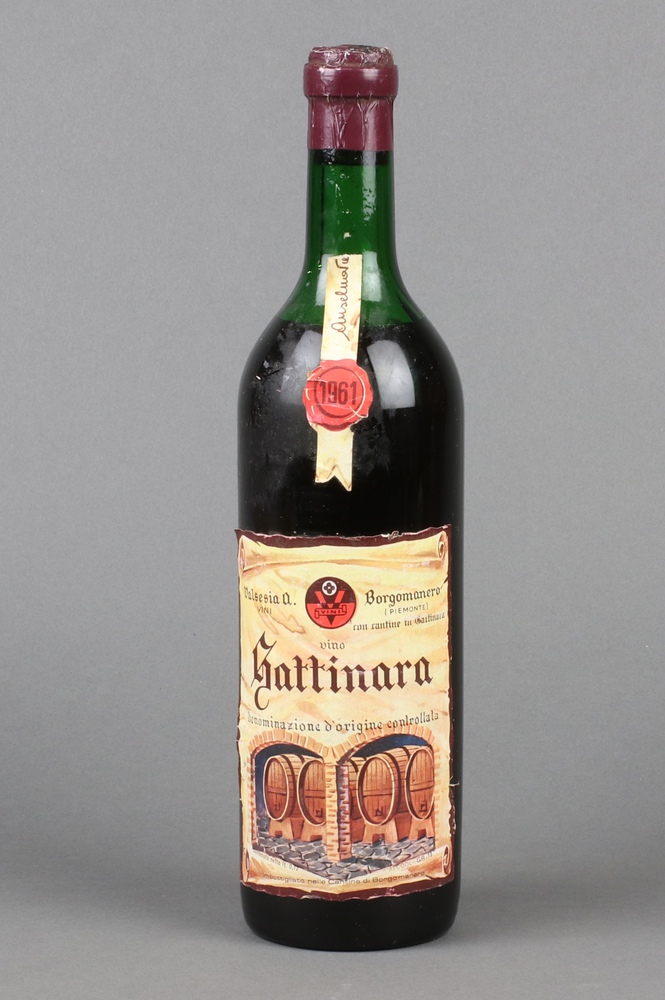 A bottle of 1961 Gattinara Italian red wine | 30th October 2024 | Denhams