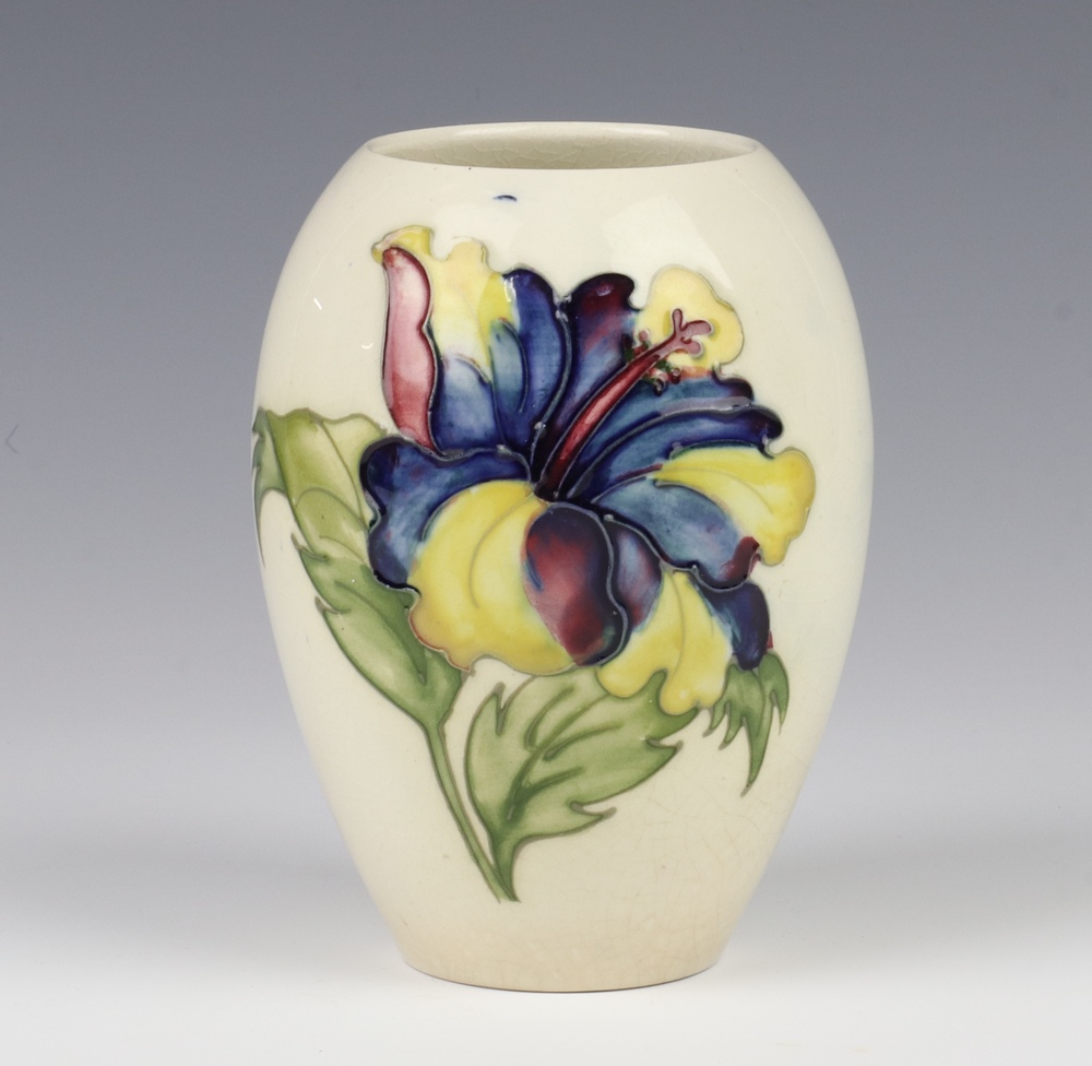 A Moorcroft cream ground oviform vase decorated with | 27th November ...