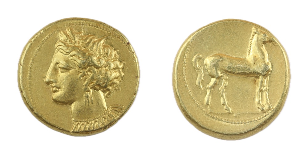 Zeugitana, Carthage, 350-320 BC, gold Stater, 18mm, | 11th December ...