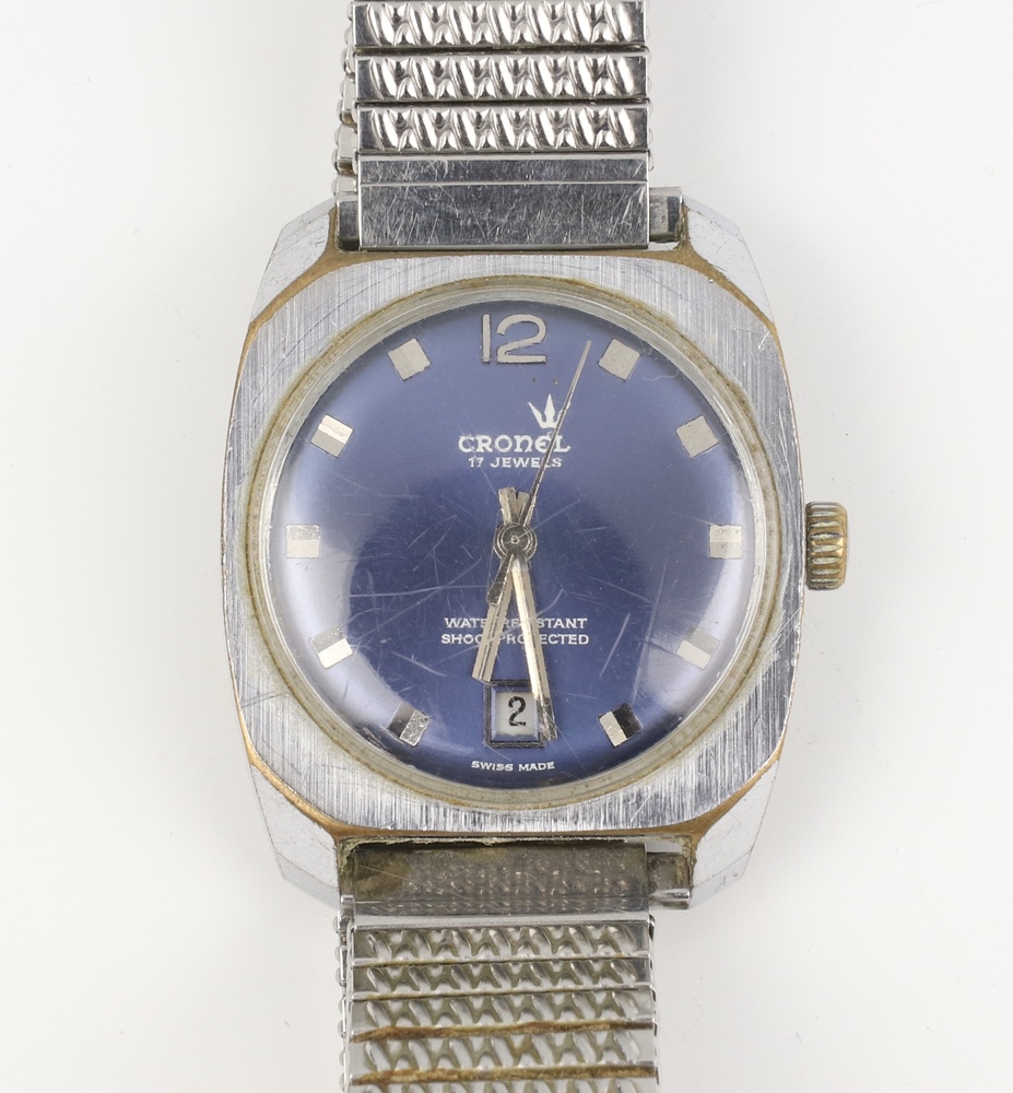 A gentleman's steel cased Cronel calendar wristwatch | 15th January ...
