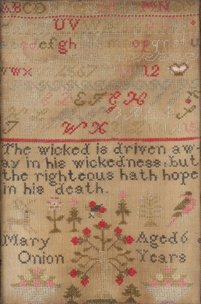 19th Century sampler - alphabets and numbers and verse | 15th January ...