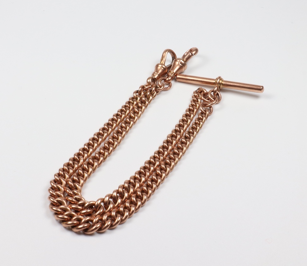 A 9ct yellow gold Albert with T-bar and 2 clasps, | 12th February 2025 ...