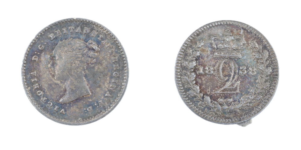 United Kingdom, Victoria, 1838 silver Two Pence Maundy | 12th February ...