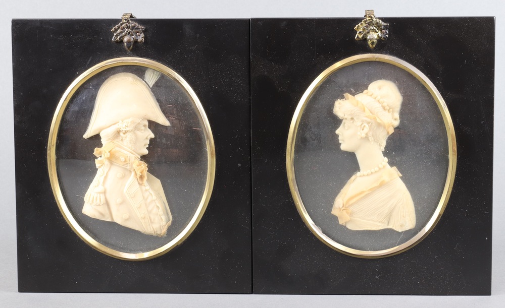 Lesley Ray, a pair of wax silhouettes, portraits of an | 12th February ...