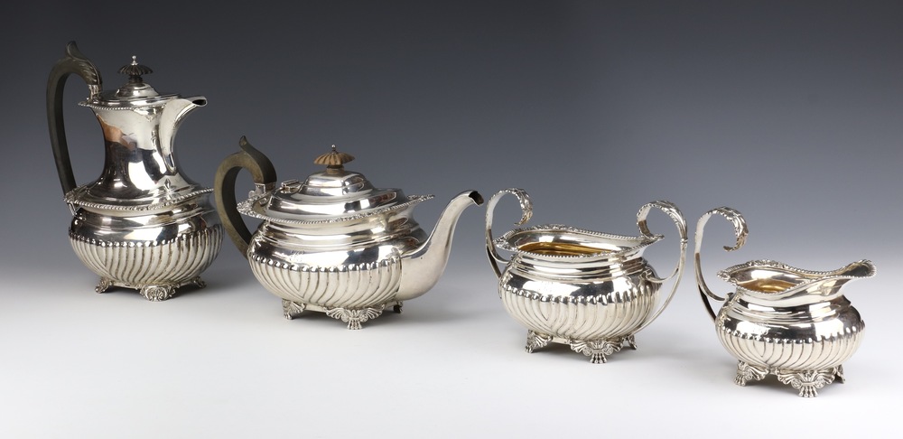 A Georgian style silver tea set with demi-fluted | 12th March 2025 ...
