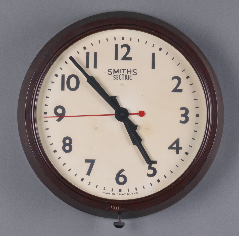 A Smiths Sectric electric wall clock with 29cm painted | 12th March ...