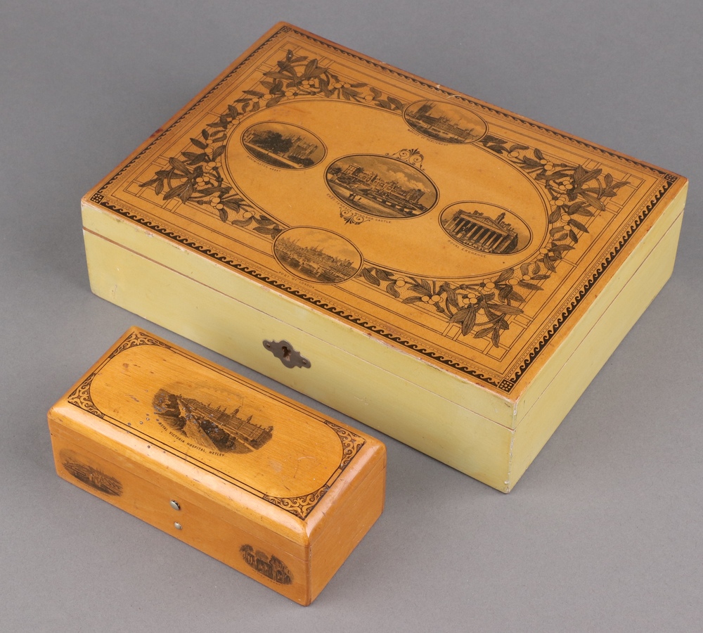 A Mauchline ware box with hinged lid decorated The | 10th April 2025 ...
