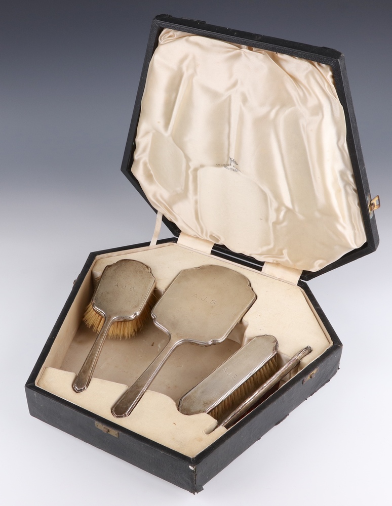 An Art Deco silver engine turned 4 piece dressing | 10th April 2025 | Denhams