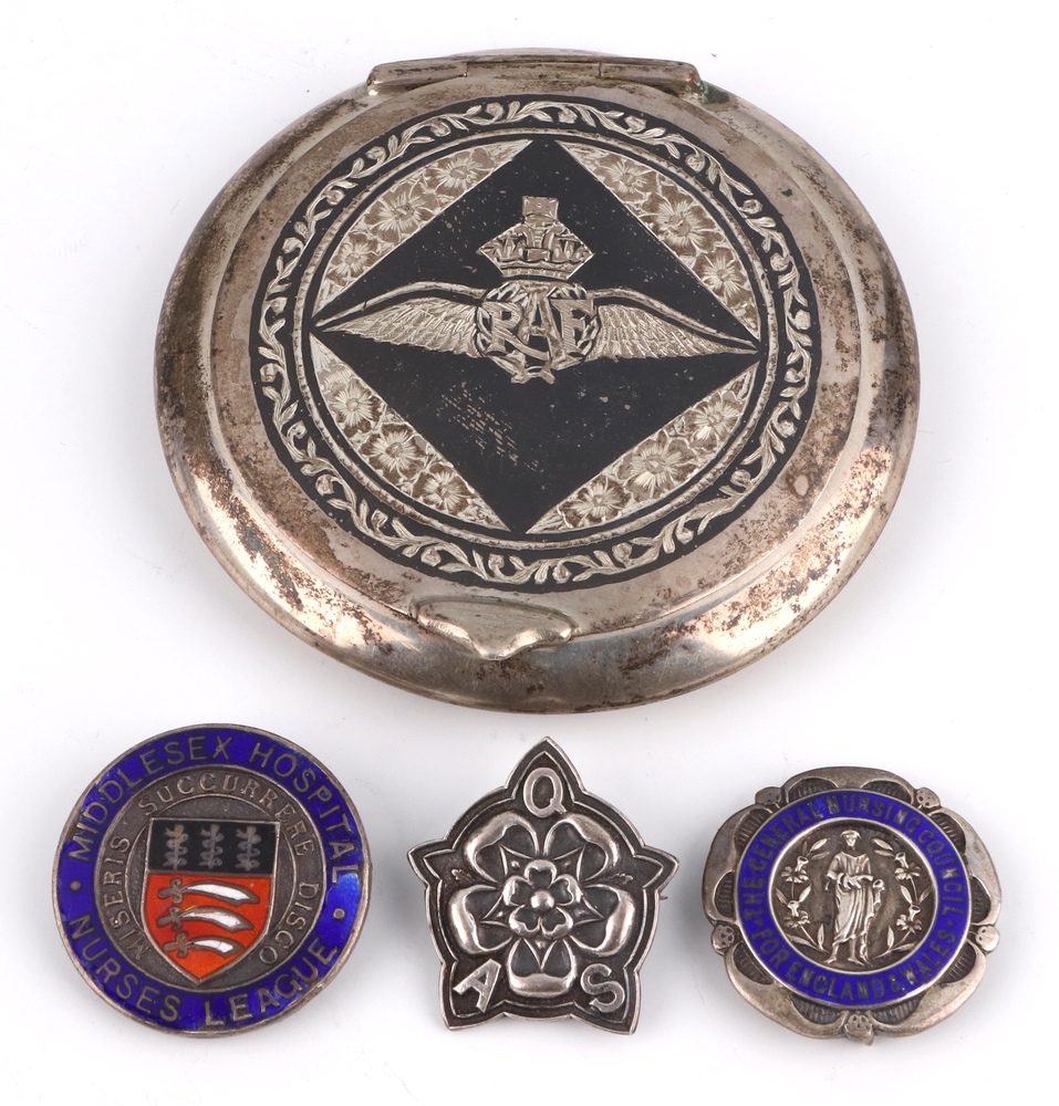 A silver and niello circular compact with RAF | 10th April 2025 | Denhams