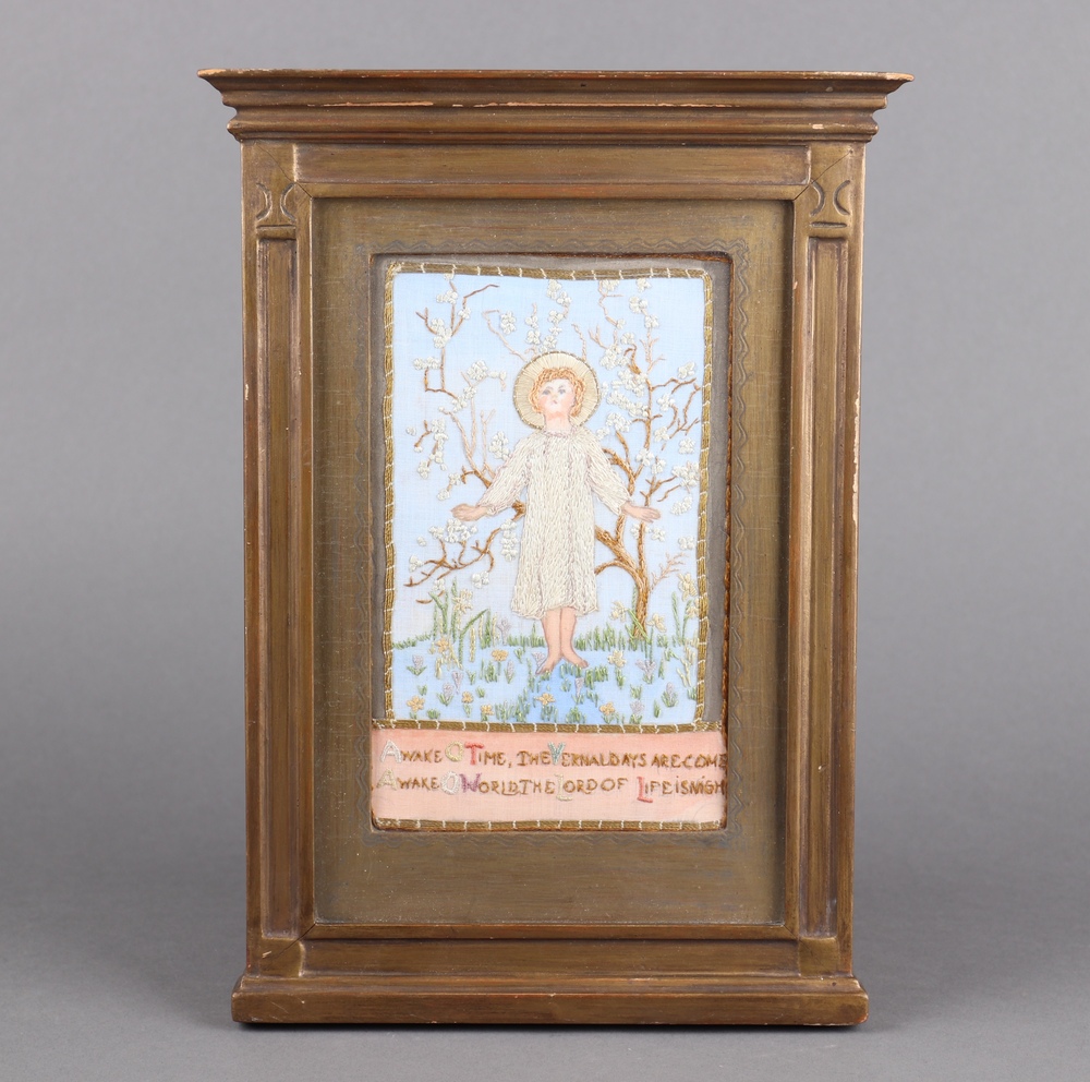 A silk work embroidery "Awake O'Time The Eternal Days | 10th April 2025 ...