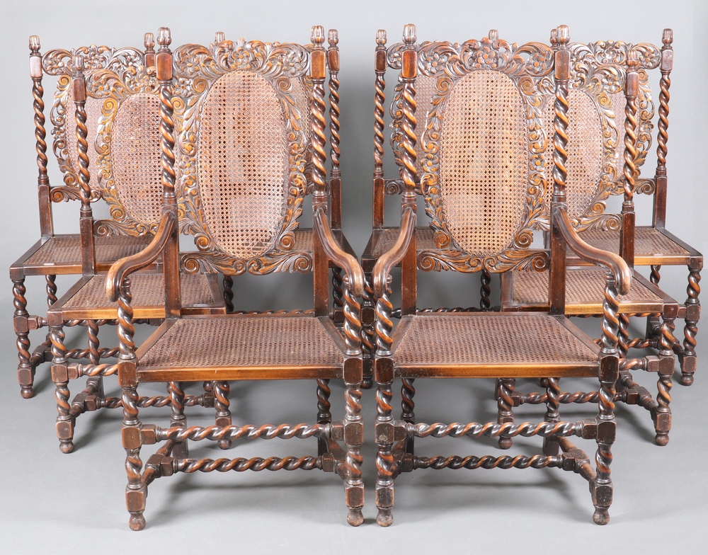 A set of 8 1920's Carolean style carved and pierced | 7th May 2025 ...