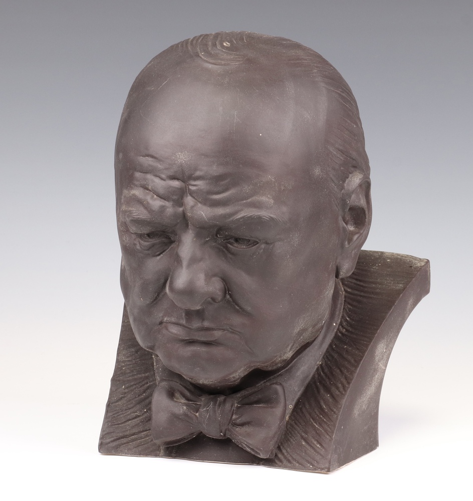 A black glazed ceramic bust of Sir Winston Churchill, | 4th June 2025 ...