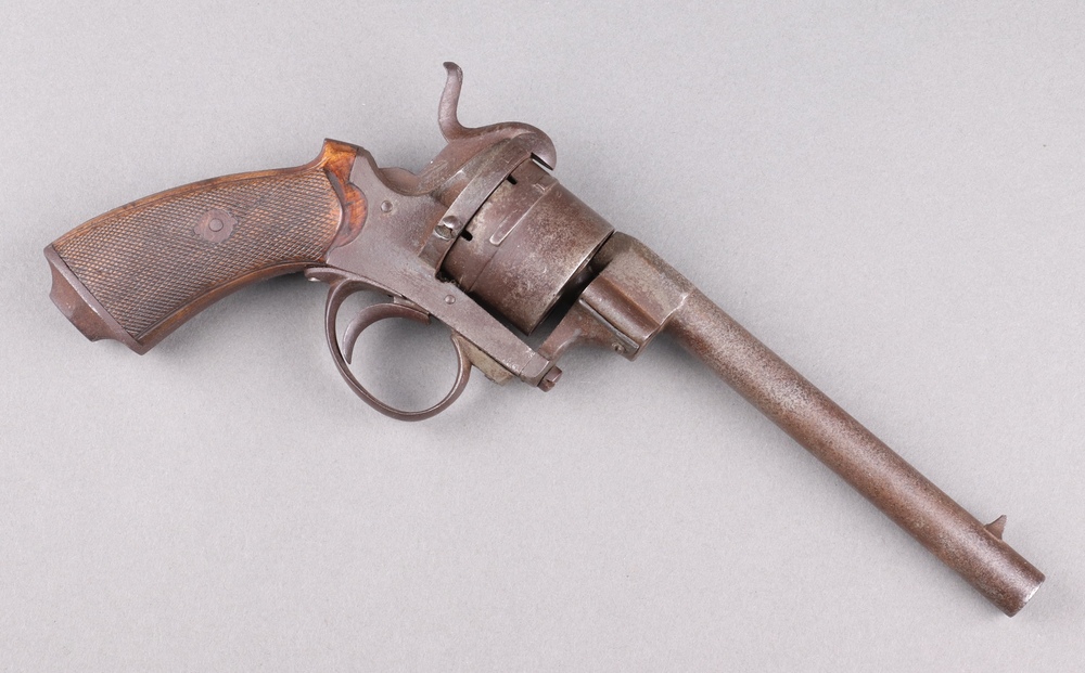 A Belgian Tranter style 6 shot pin fire revolver with | 4th June 2025 ...