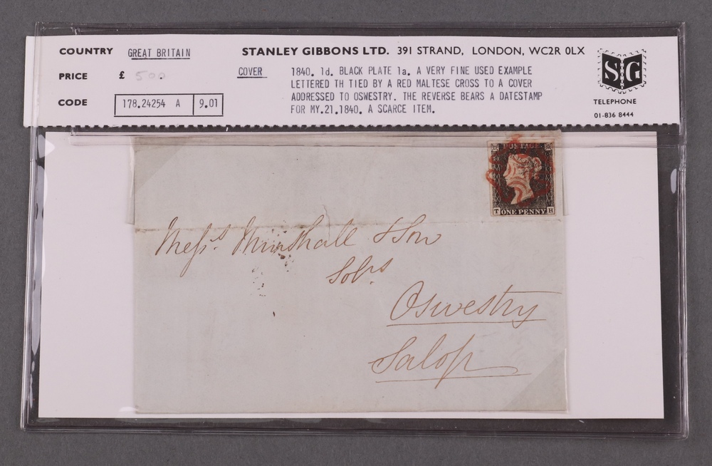 Great Britain. Cover. 1840 1d. stamp. Black Plate 1a. | 4th June 2025 ...
