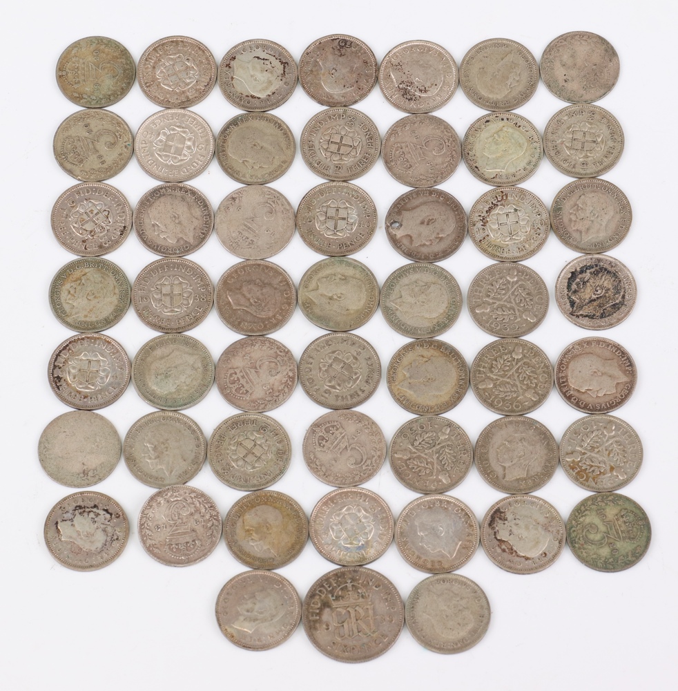A quantity of pre 1947 three pences, 73 grams, dating | 4th June 2025 ...