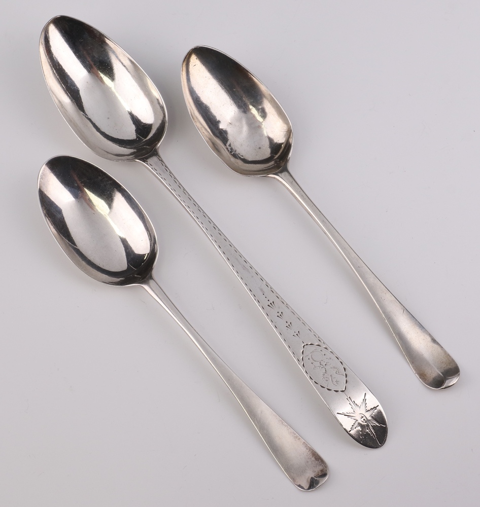 A George III silver serving spoon with engraved | 2nd July 2025 | Denhams